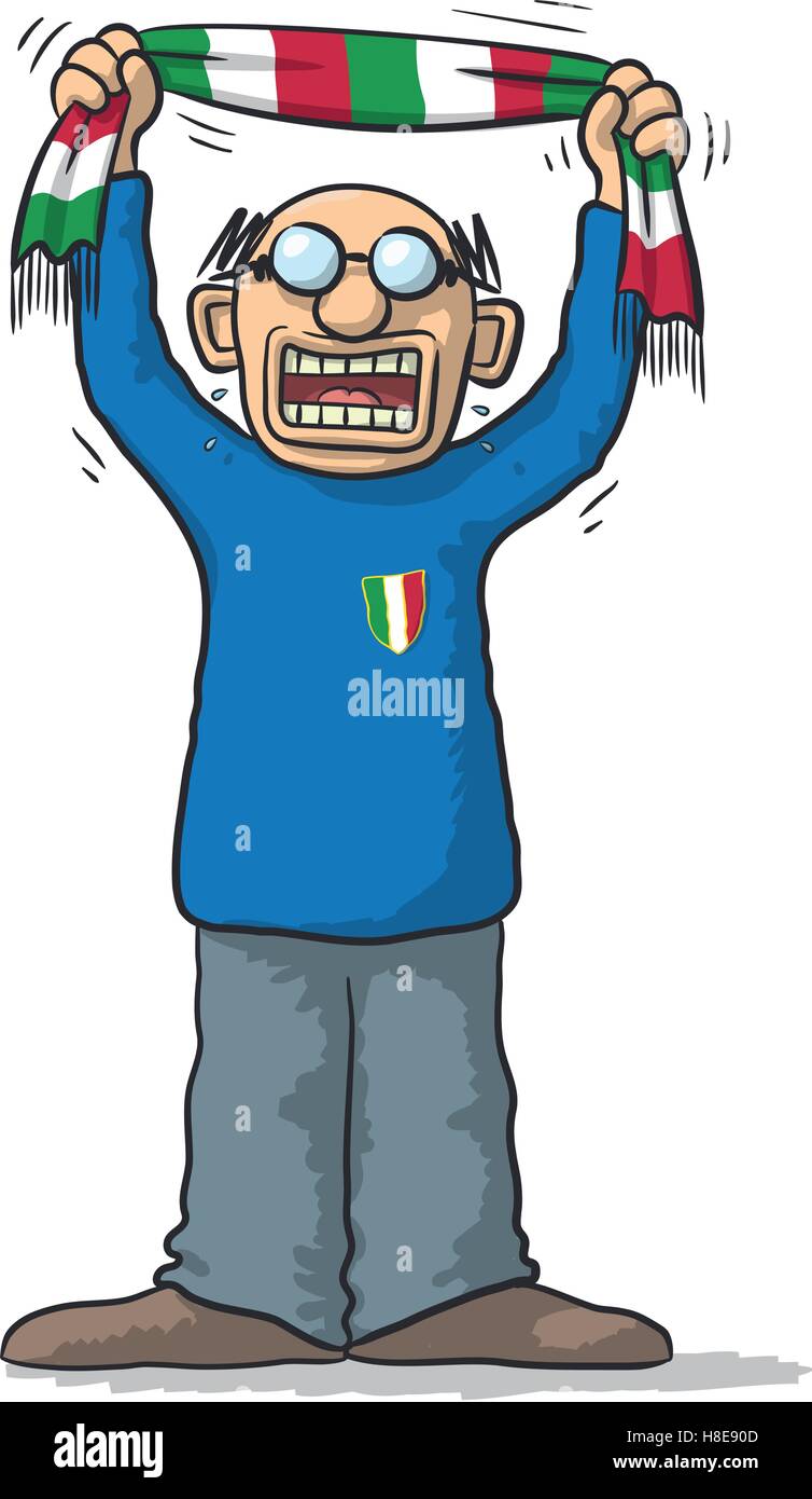 Cheering football supporters Stock Vector Images - Alamy