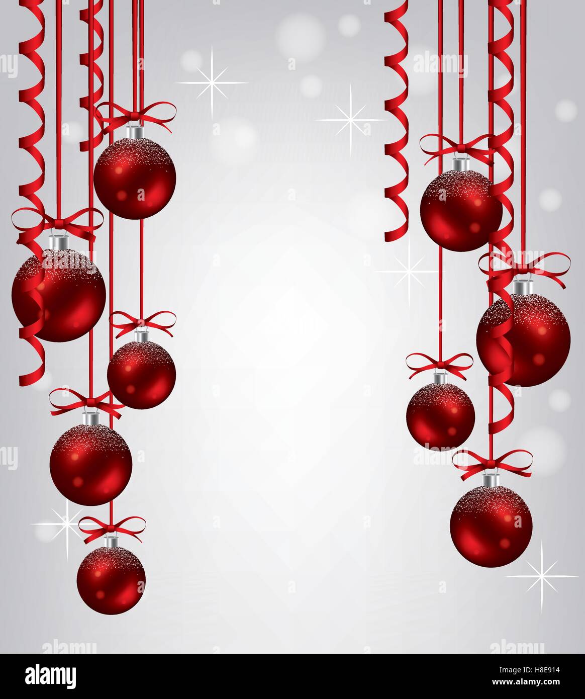 Hanging red christmas ball Stock Vector Images - Alamy