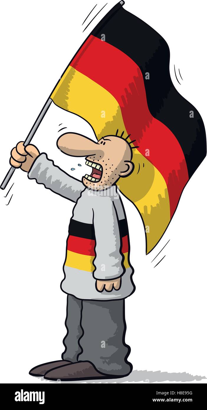 German Cartoon Soccer Dives