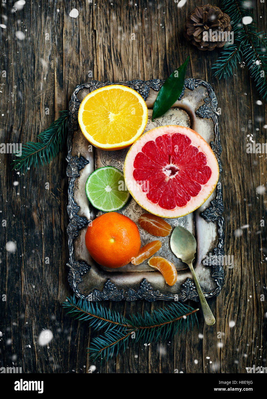 Fresh assorted citrus fruits Stock Photo - Alamy