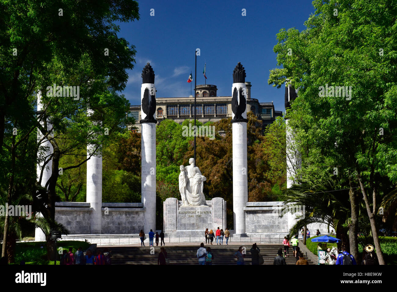 Chapultepec Castle on Chapultepec Hill in Chapultepec Park, Mexico City ...