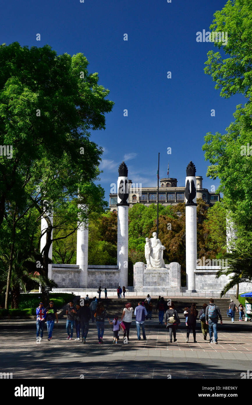 Chapultepec Castle on Chapultepec Hill in Chapultepec Park, Mexico City ...