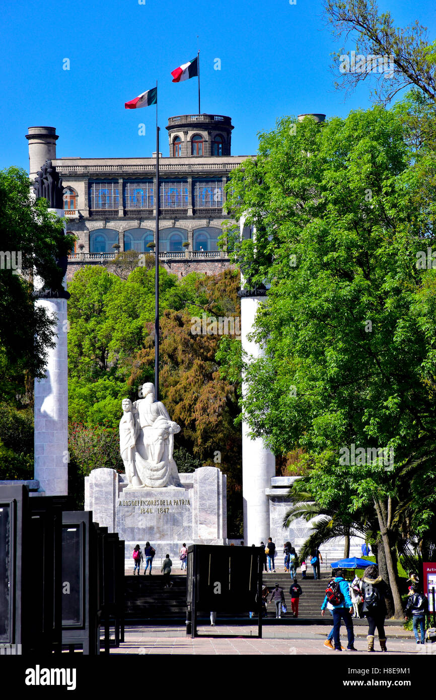 Chapultepec Castle on Chapultepec Hill in Chapultepec Park, Mexico City ...