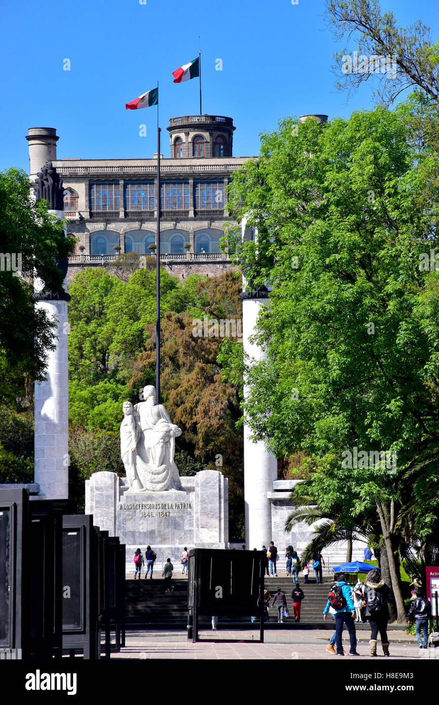 Chapultepec Castle on Chapultepec Hill in Chapultepec Park, Mexico City ...