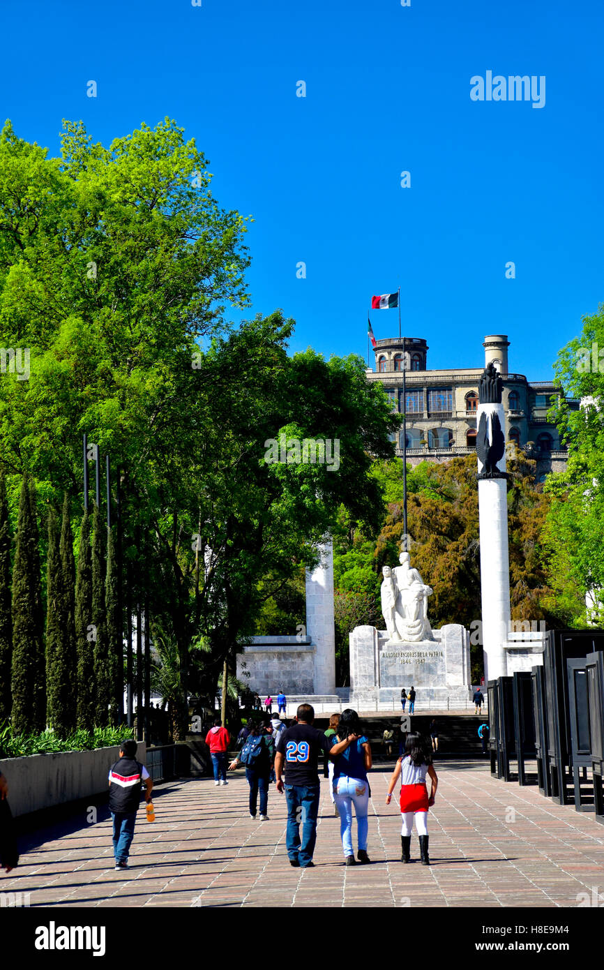 Chapultepec Castle on Chapultepec Hill in Chapultepec Park, Mexico City ...