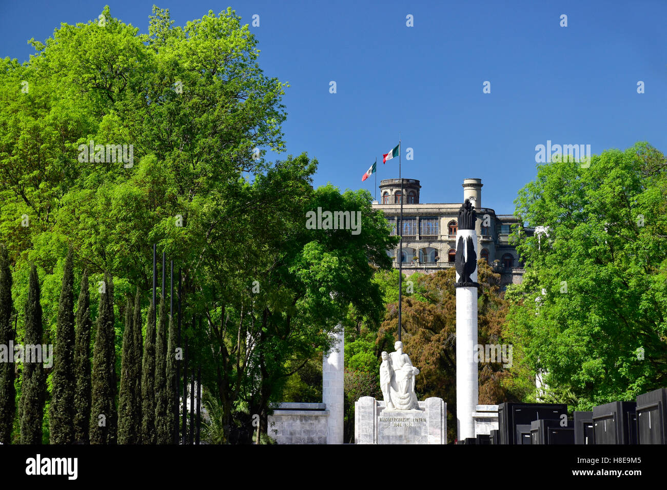 Chapultepec Castle on Chapultepec Hill in Chapultepec Park, Mexico City ...