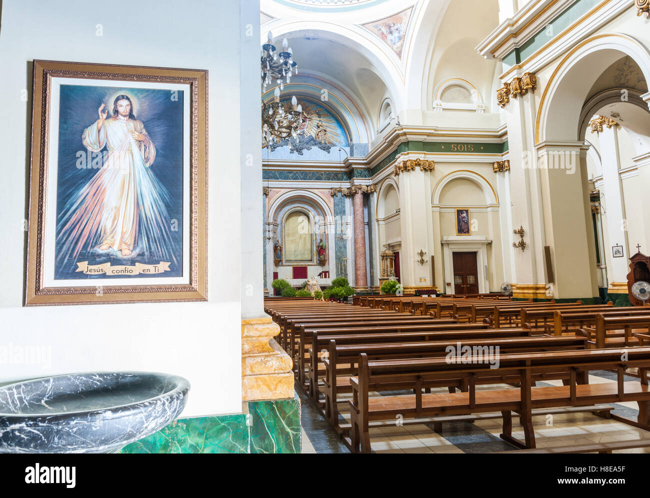 Interior Saint Maria church Xalo typically historic Mediterranean ...