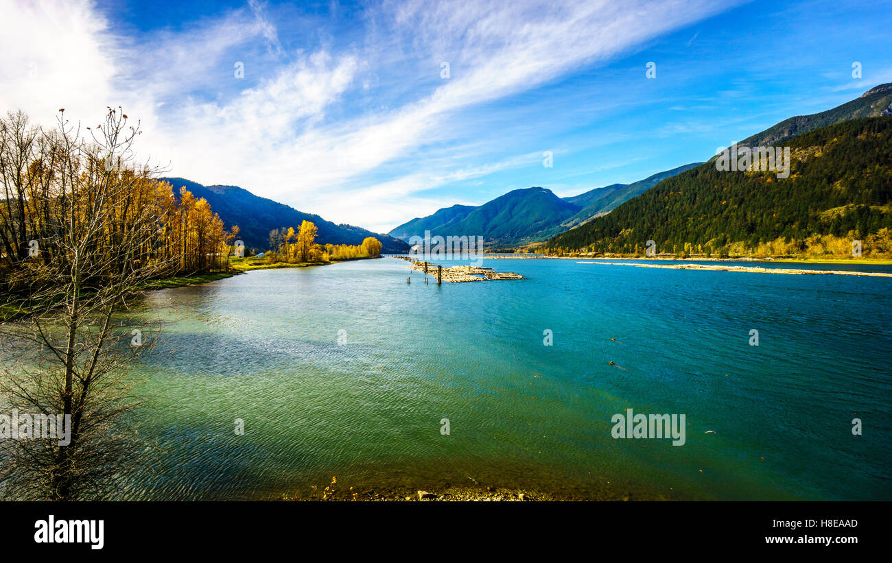 Harrison River at Harrison Mills as it flows through the Fraser Valley ...