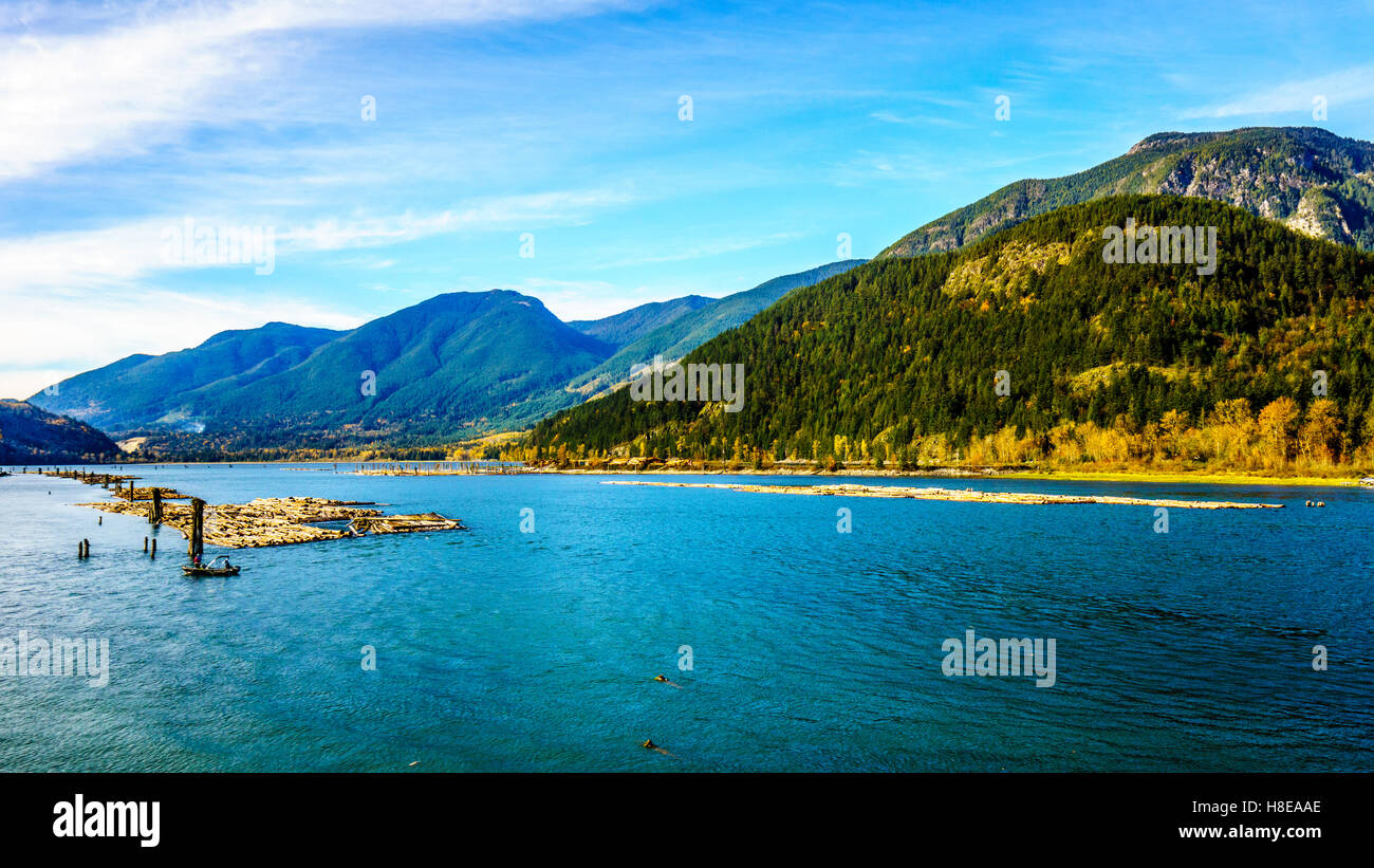 Harrison River at Harrison Mills as it flows through the Fraser Valley ...