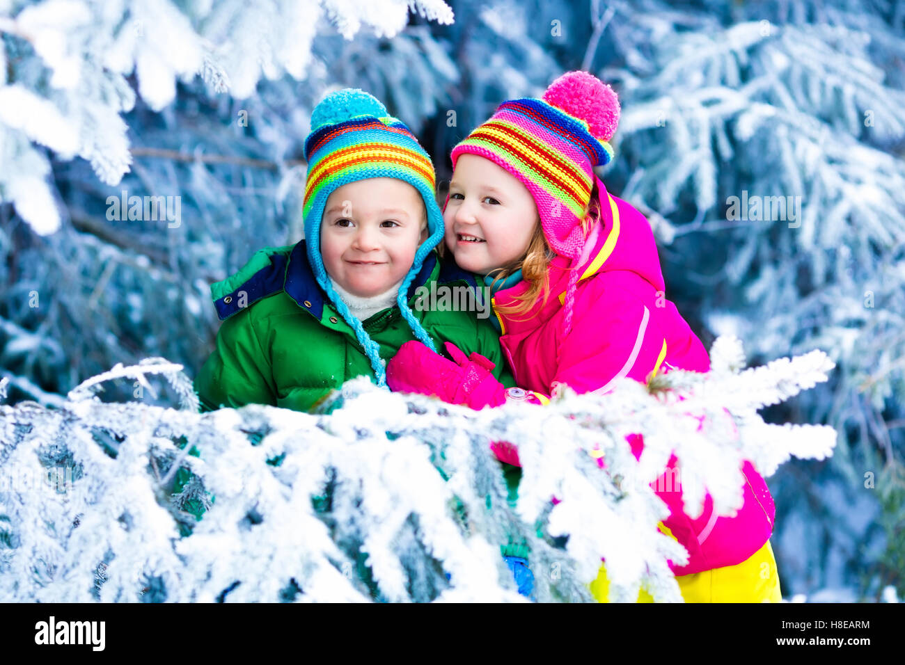 Kids Playing In Snow High Resolution Stock Photography and Images - Alamy