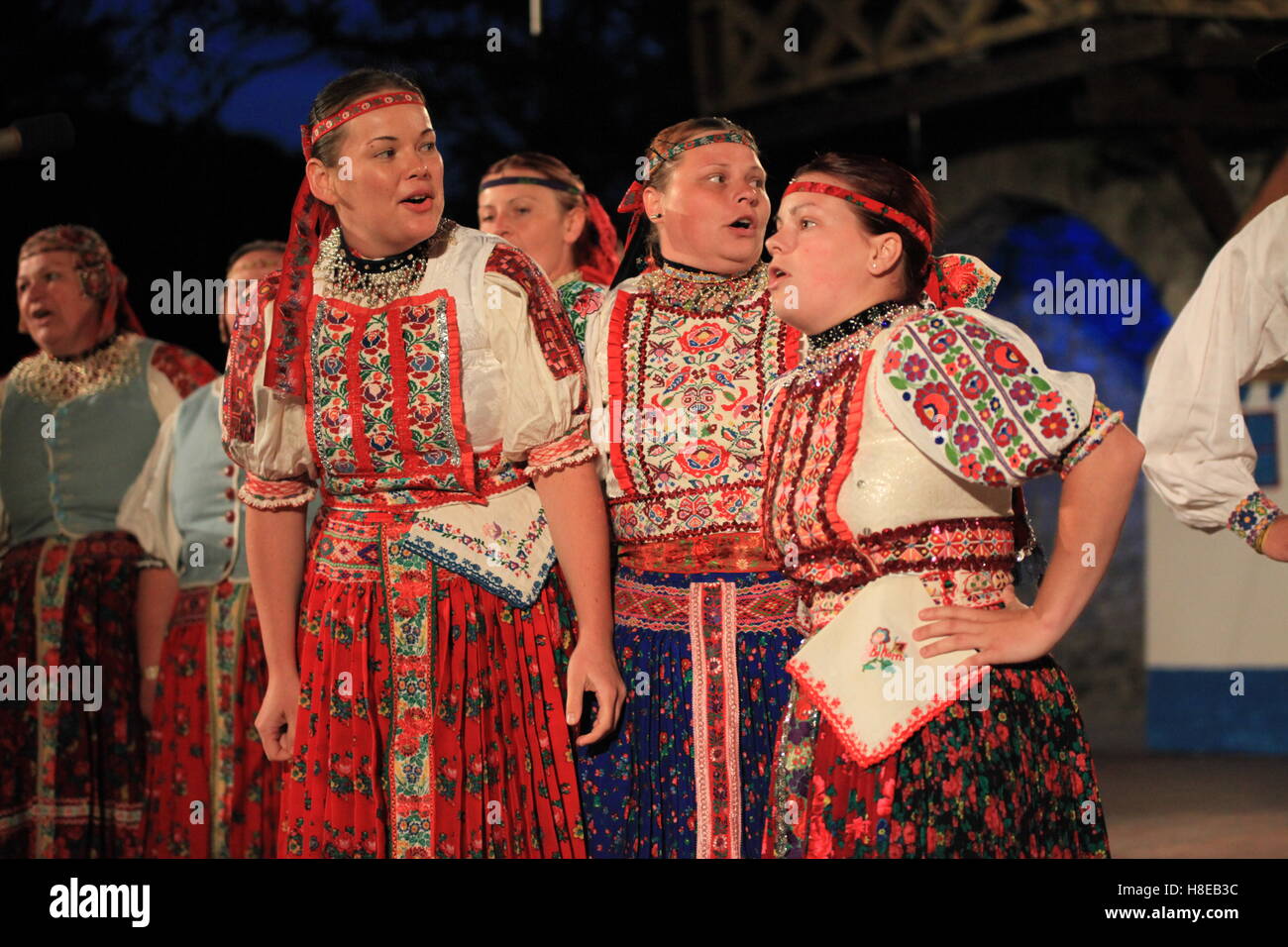 Slovak folklore ensemble performs at the Hontianska Parada folklore ...