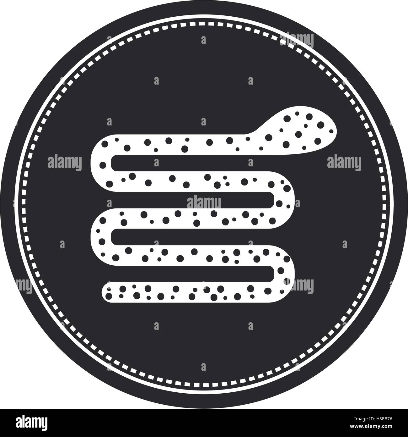 snake icon over white background.cyber security design. vector ...