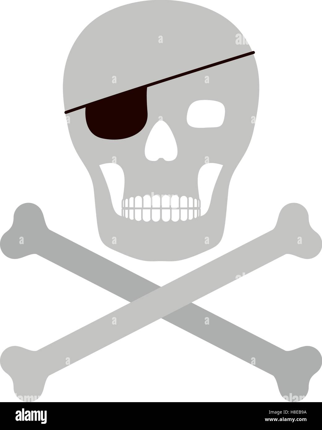 skull with crossbones icon over white background. cyber security design ...