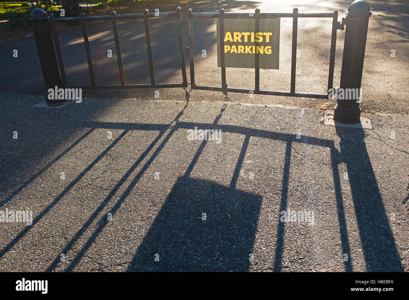 artist parking sign Prospect park Brooklyn NY Stock Photo - Alamy