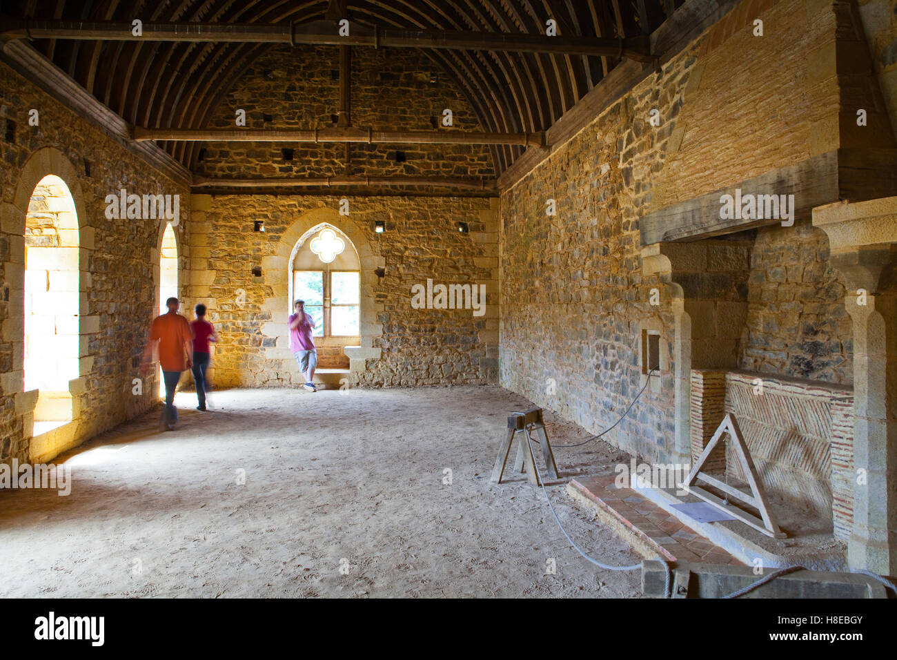 Inside the chateau at Guedelon Stock Photo - Alamy
