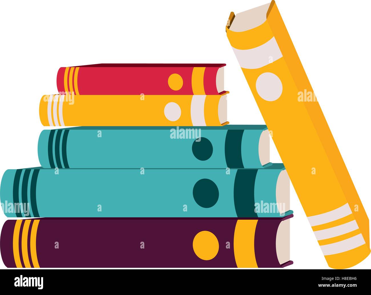 academic book icon over white background. Learning knowledge and ...