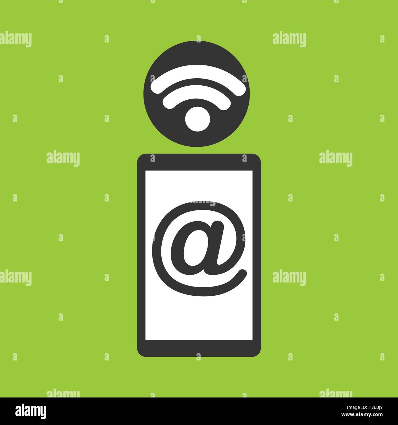 smartphone mail wifi icon vector illustration eps 10 Stock Vector Image ...