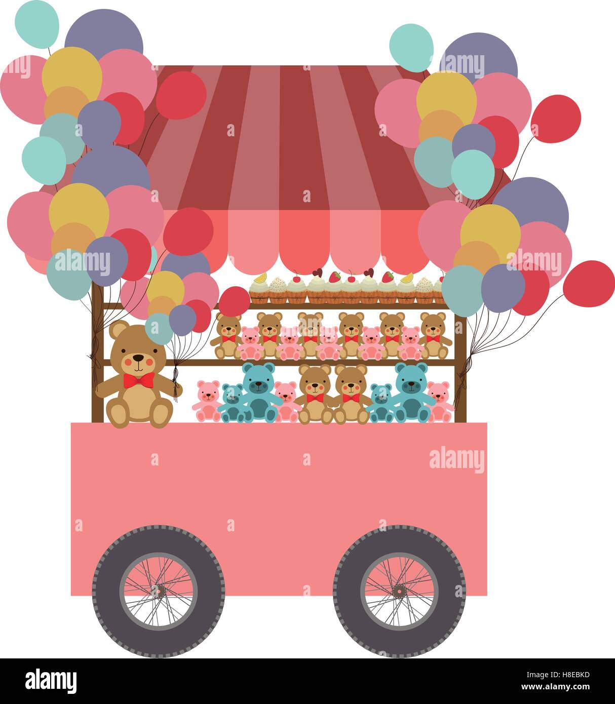 Toys vendor at fair Stock Vector Images - Alamy