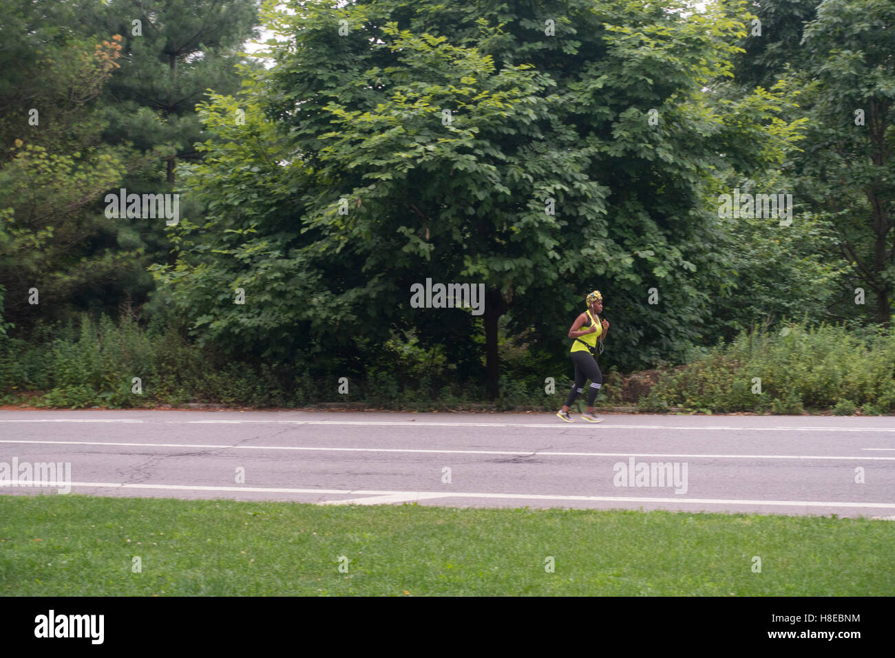 woman running in Prospect park Brooklyn Stock Photo - Alamy