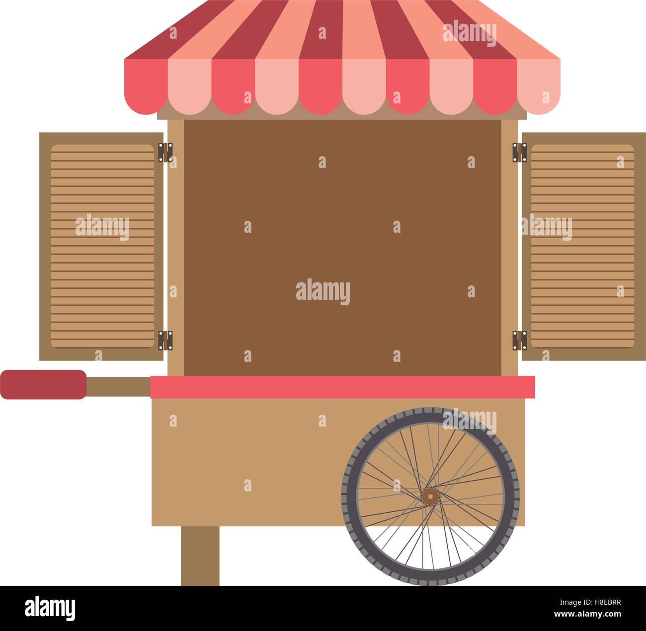 food cart icon over white background. street business design. vector ...