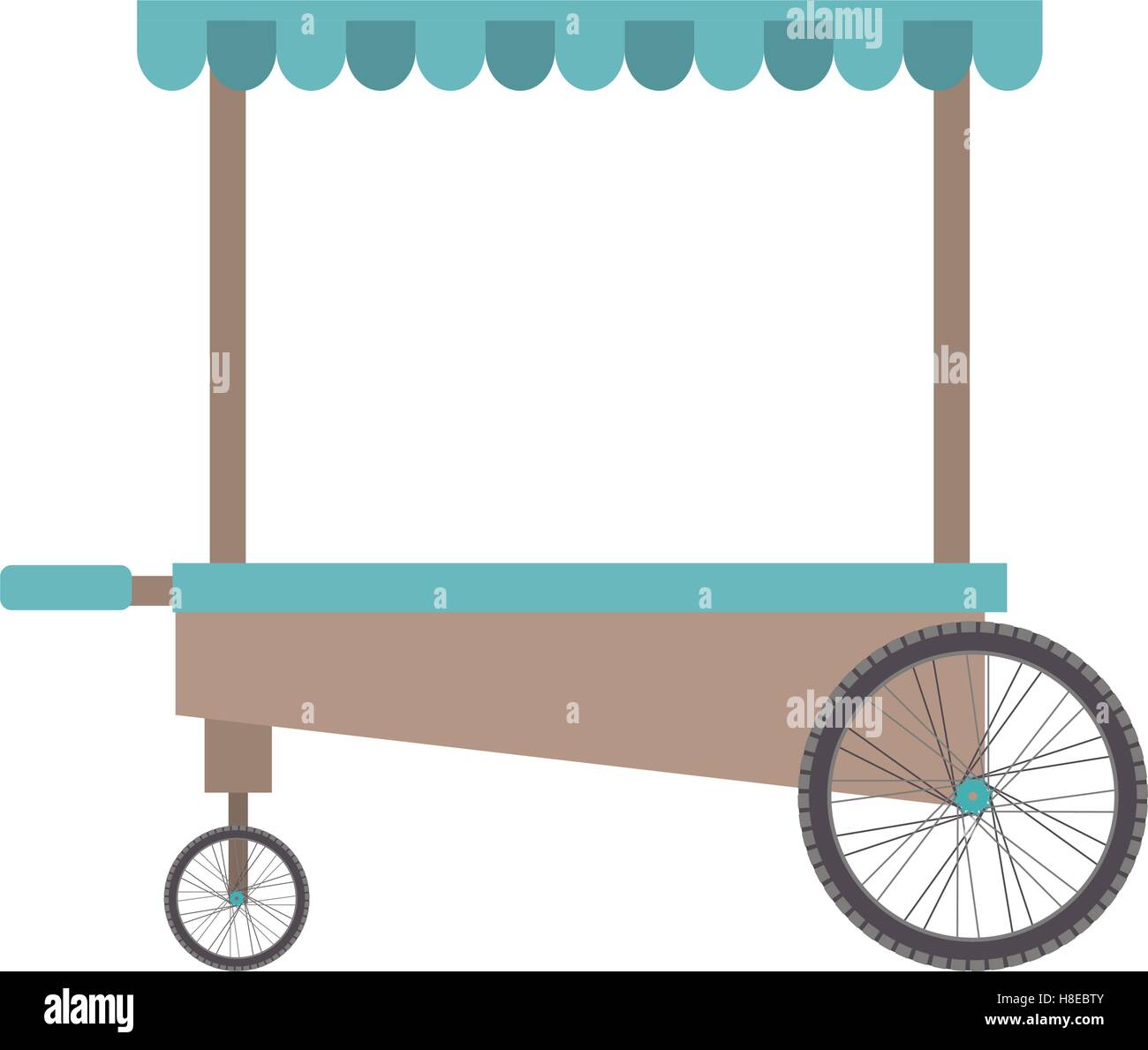 food cart icon over white background. street business design. vector ...