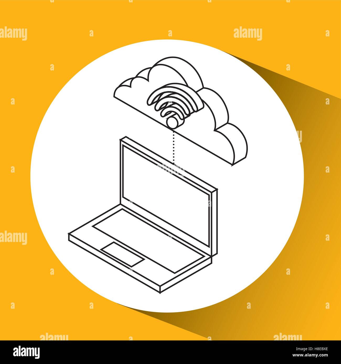 Wifi devices network laptop tablet Stock Vector Images - Alamy