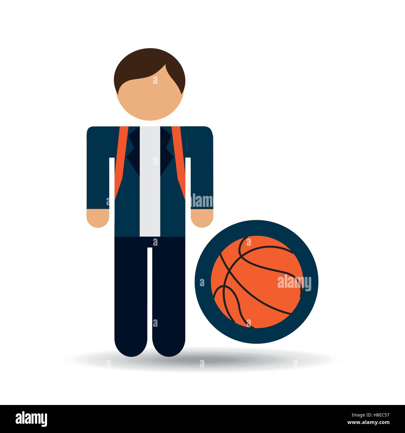 student uniform school basket ball design vector illustration eps 10 ...