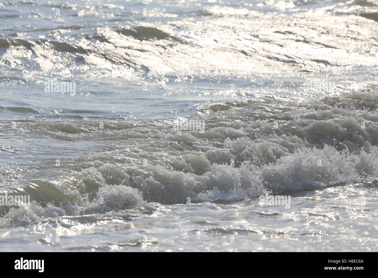 waves that swept on the beach for design nature background Stock Photo ...