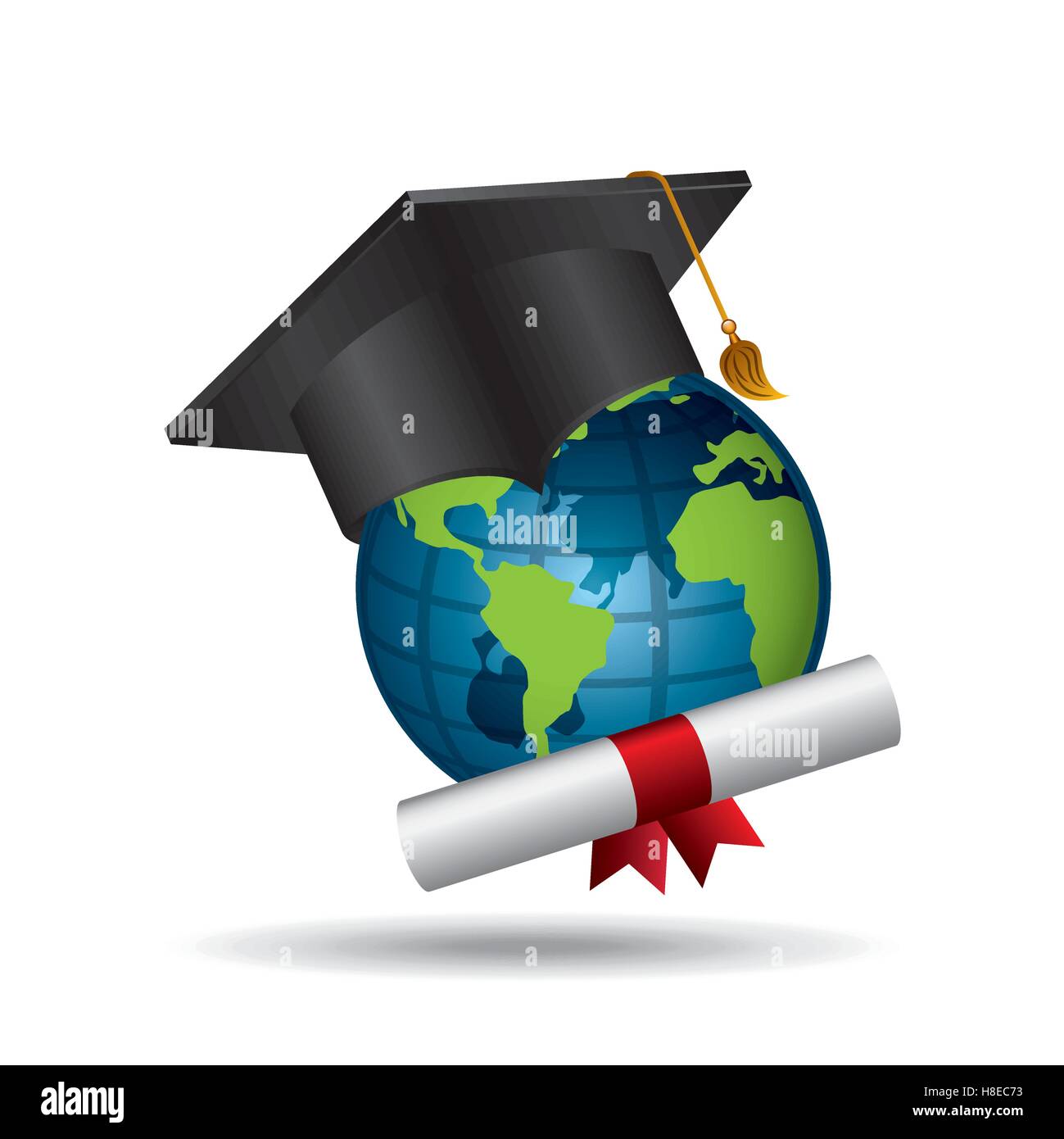 distance education graduation icons vetor illustration eps 10 Stock ...