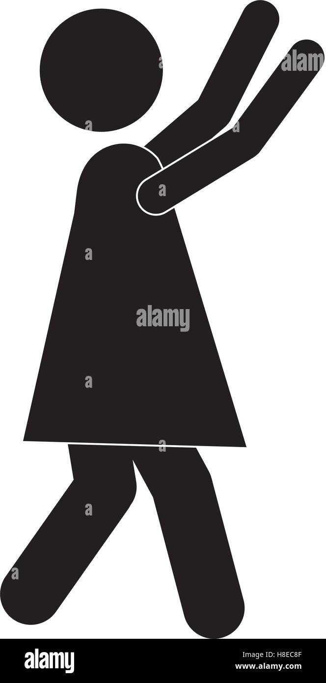 woman pictogram icon image vector illustration design Stock Vector ...