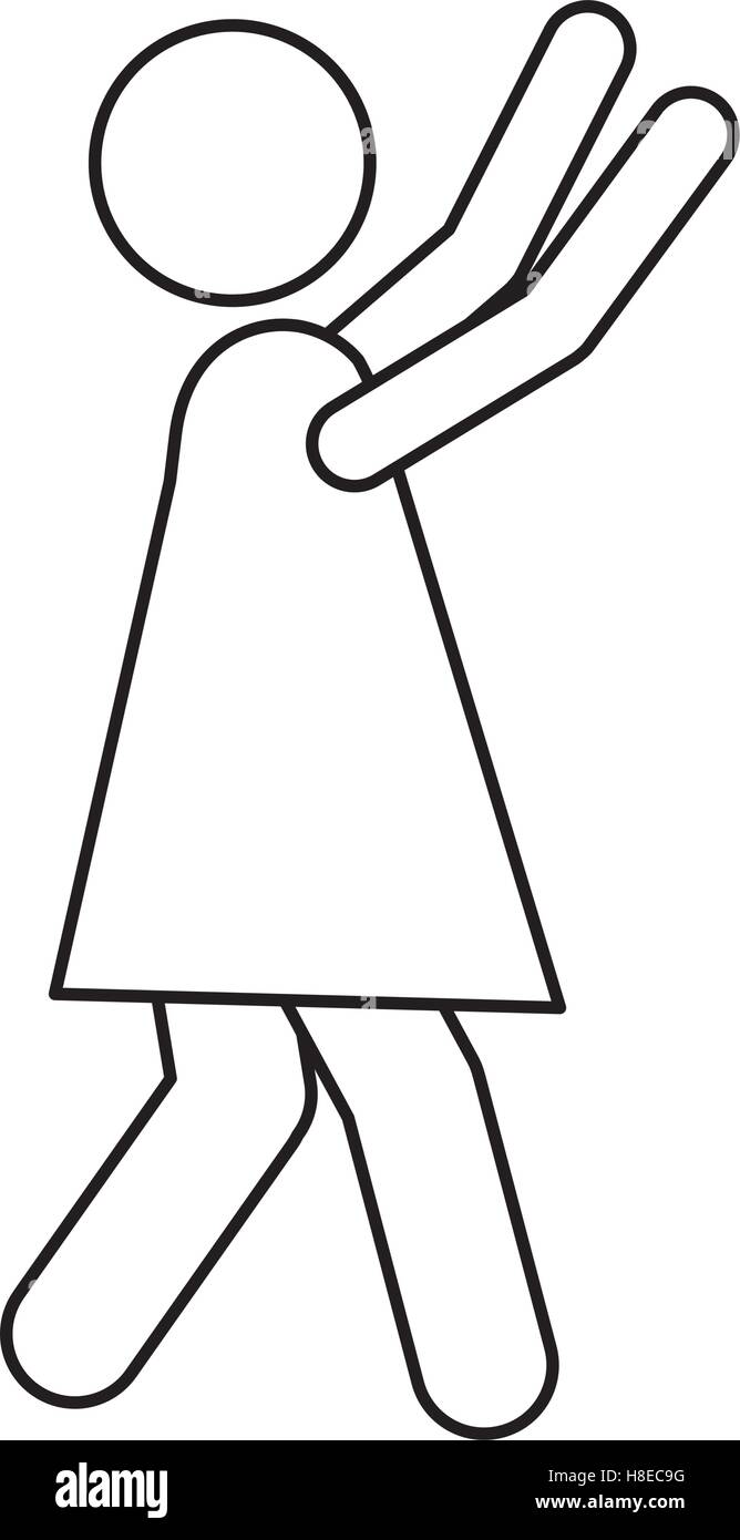 woman pictogram icon image vector illustration design Stock Vector ...