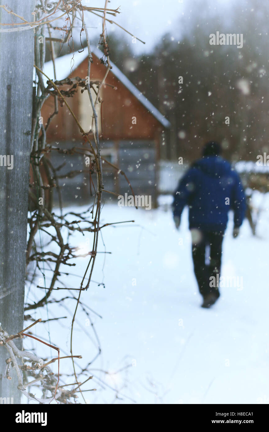 house in country rural Winter Stock Photo - Alamy