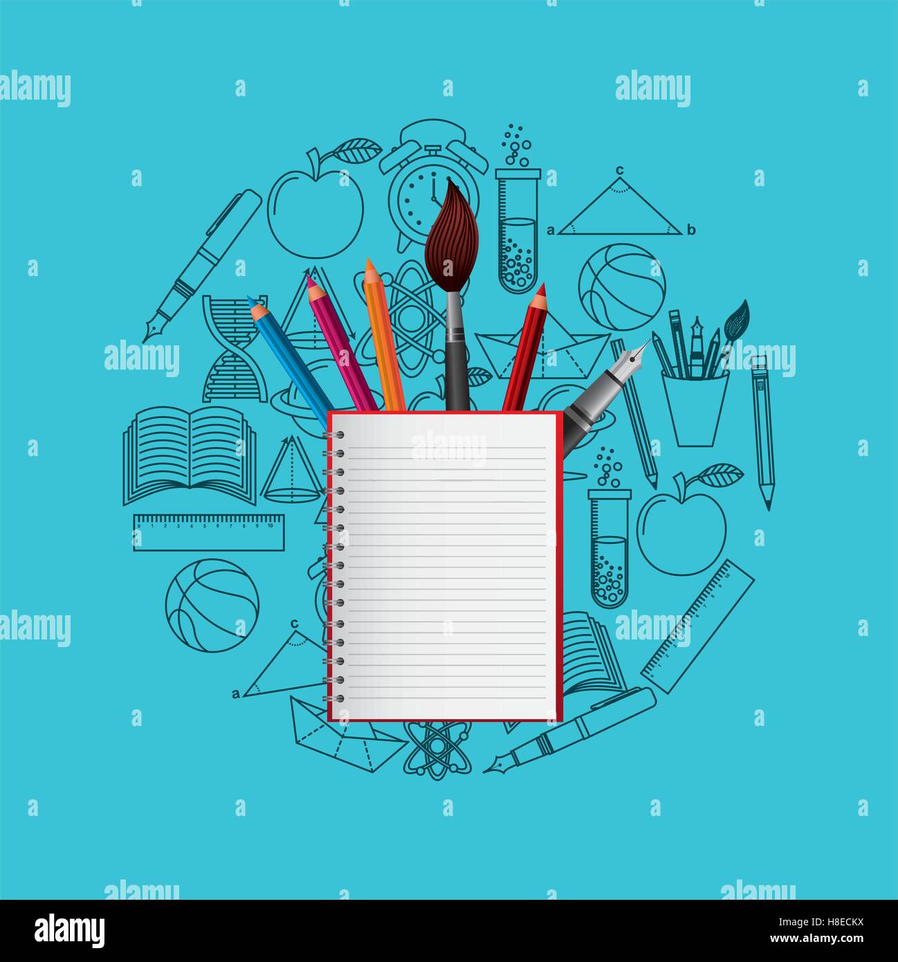 concept school elements student vector illustration eps 10 Stock Vector ...
