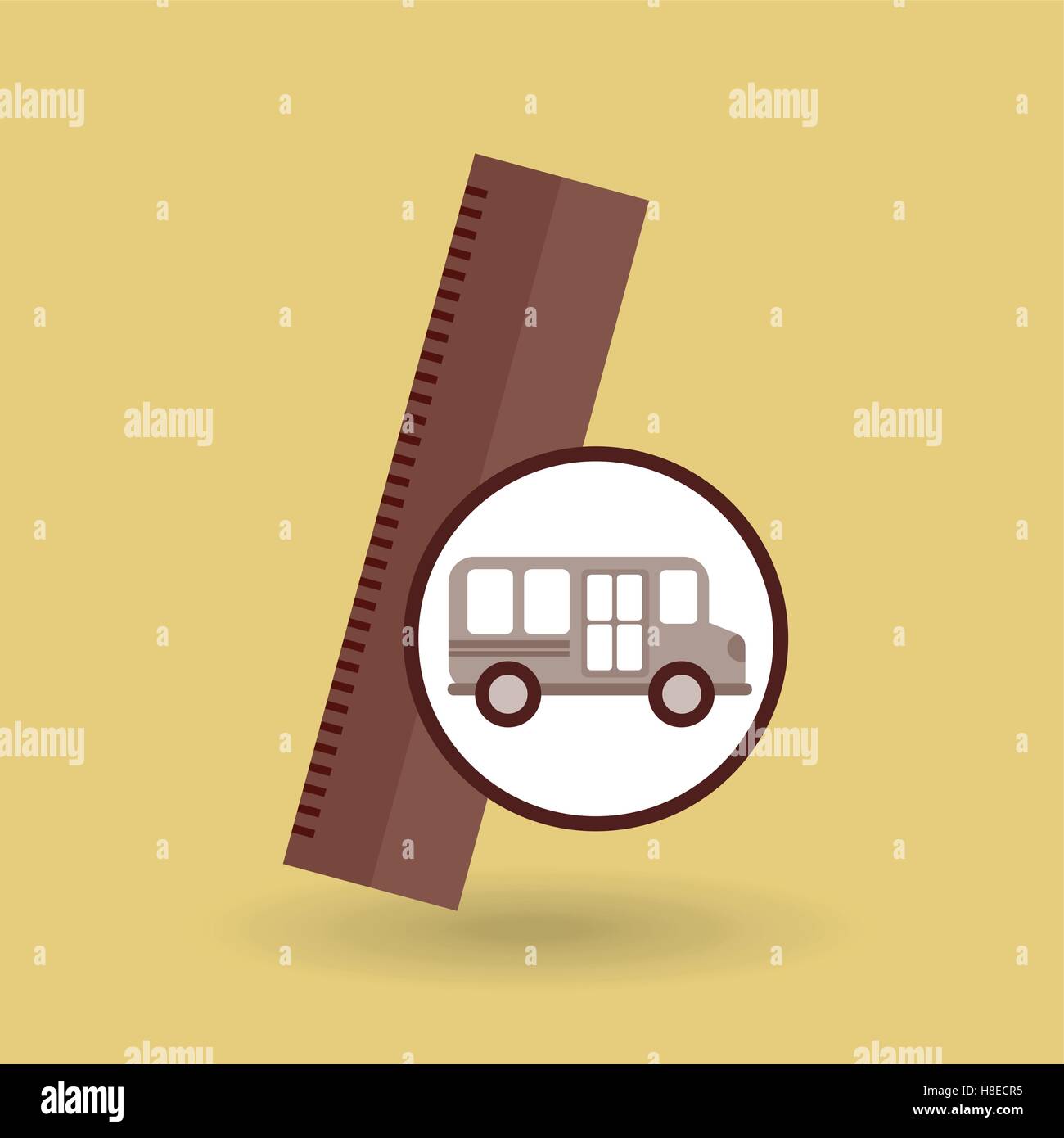 school bus ruler icon graphic vector illustration eps 10 Stock Vector ...