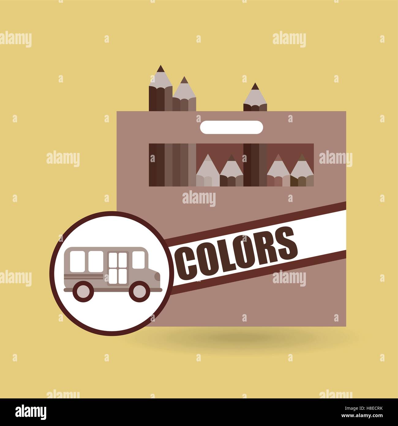 School supplies desk messy Stock Vector Images - Alamy