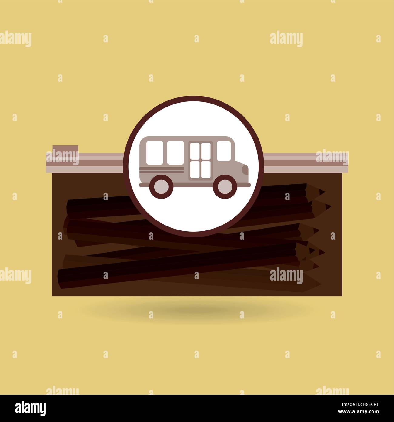 School bus yellow paint Stock Vector Images - Alamy
