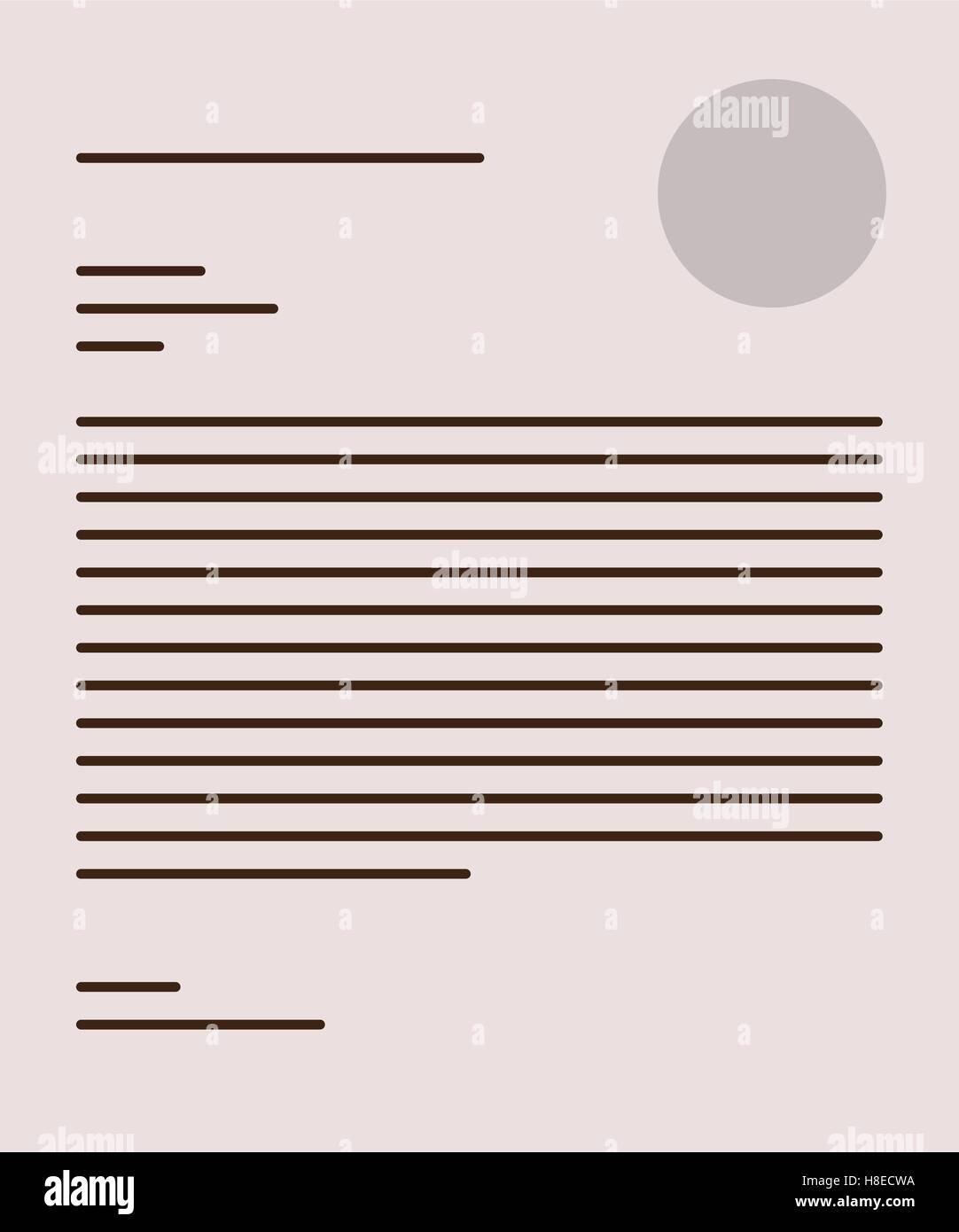 paper page with a letter over white background. vector illustration ...