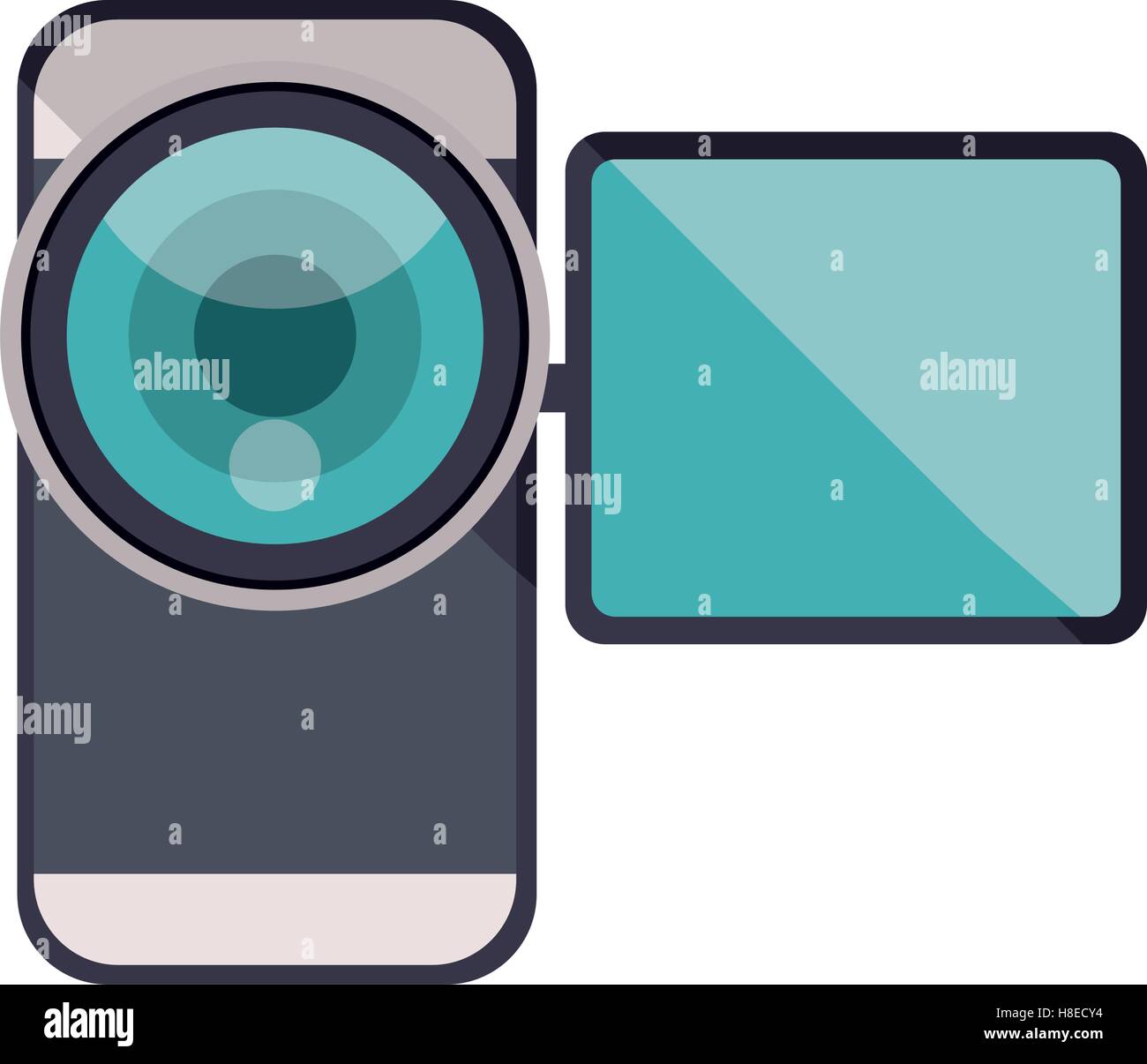 video camera device icon over white background. vector illustration ...