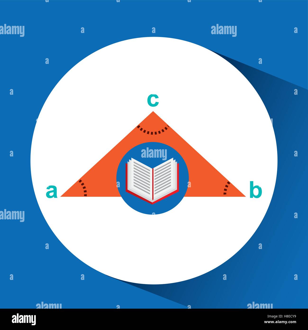 book school open and triangle geometri vector illustration eps 10 Stock ...