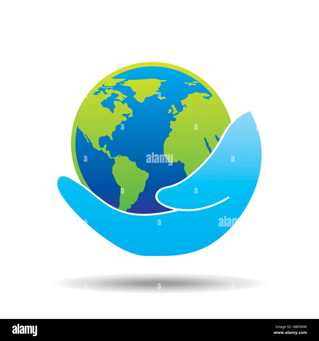 hand holding globe world care icon graphic vector illustration eps 10 ...