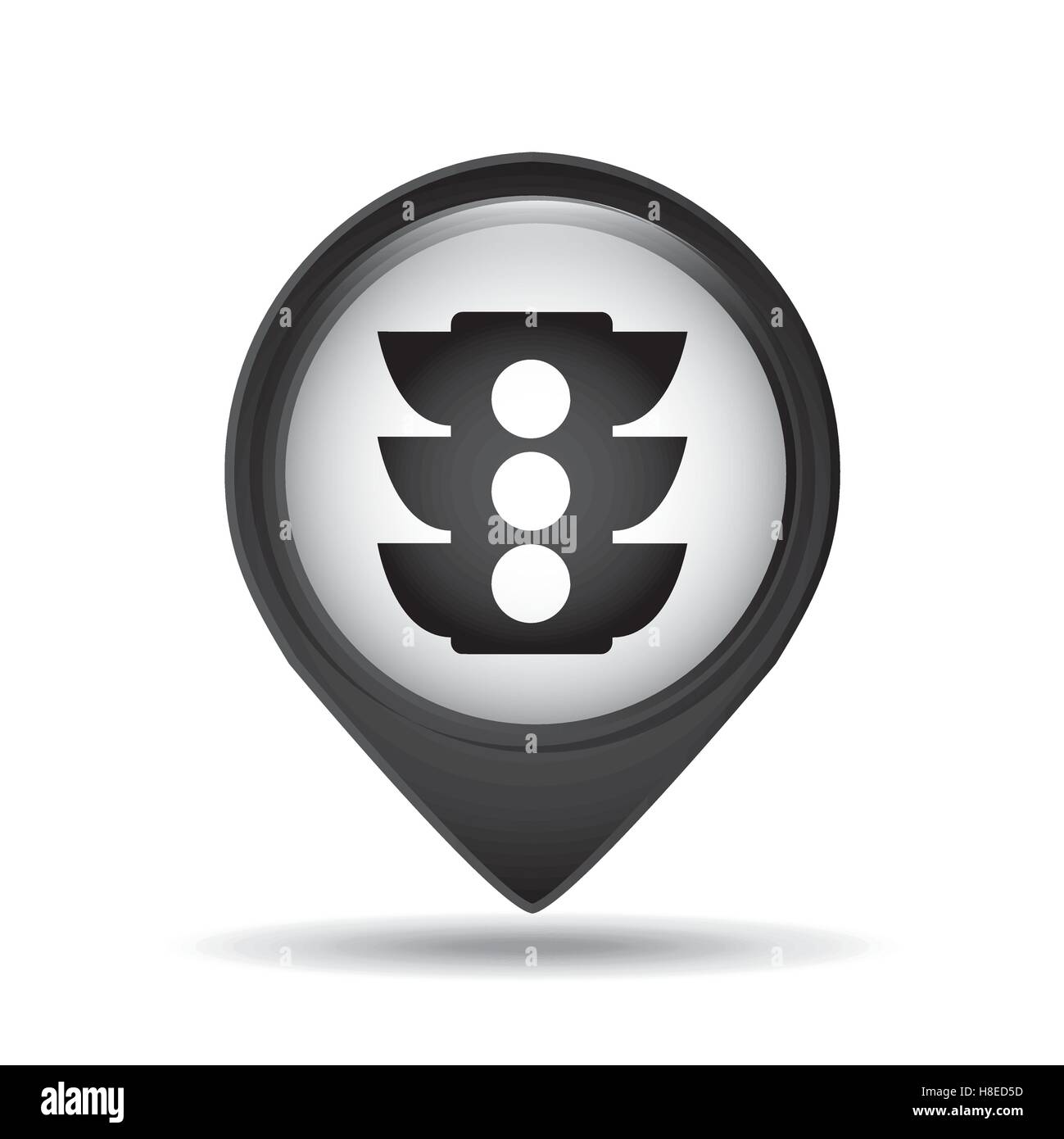 Traffic light pin icon hi-res stock photography and images - Alamy