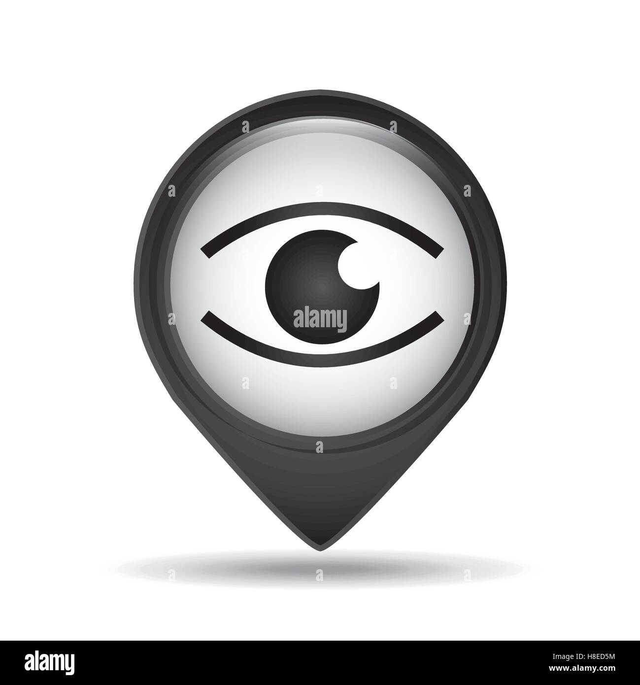 sign eye icon pin map vector illustration eps 10 Stock Vector Image ...