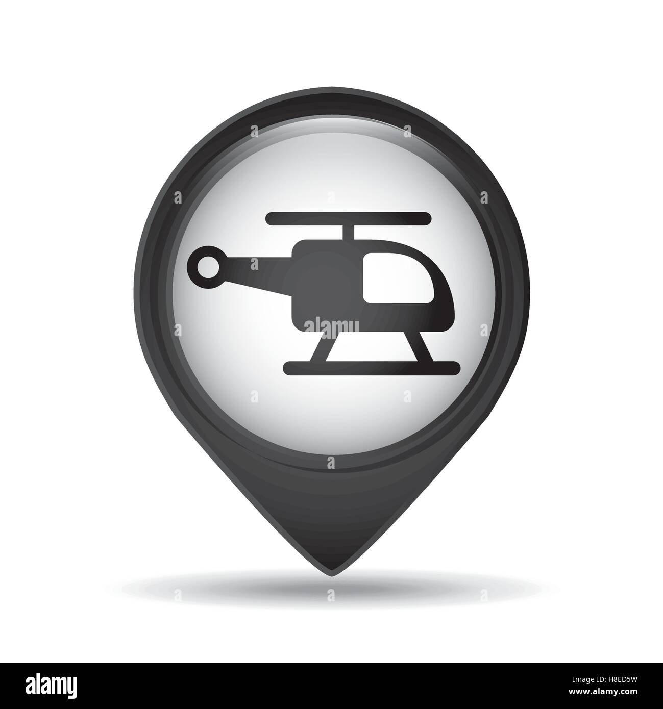 symbol helicopter pin map icon vector illustration eps 10 Stock Vector ...