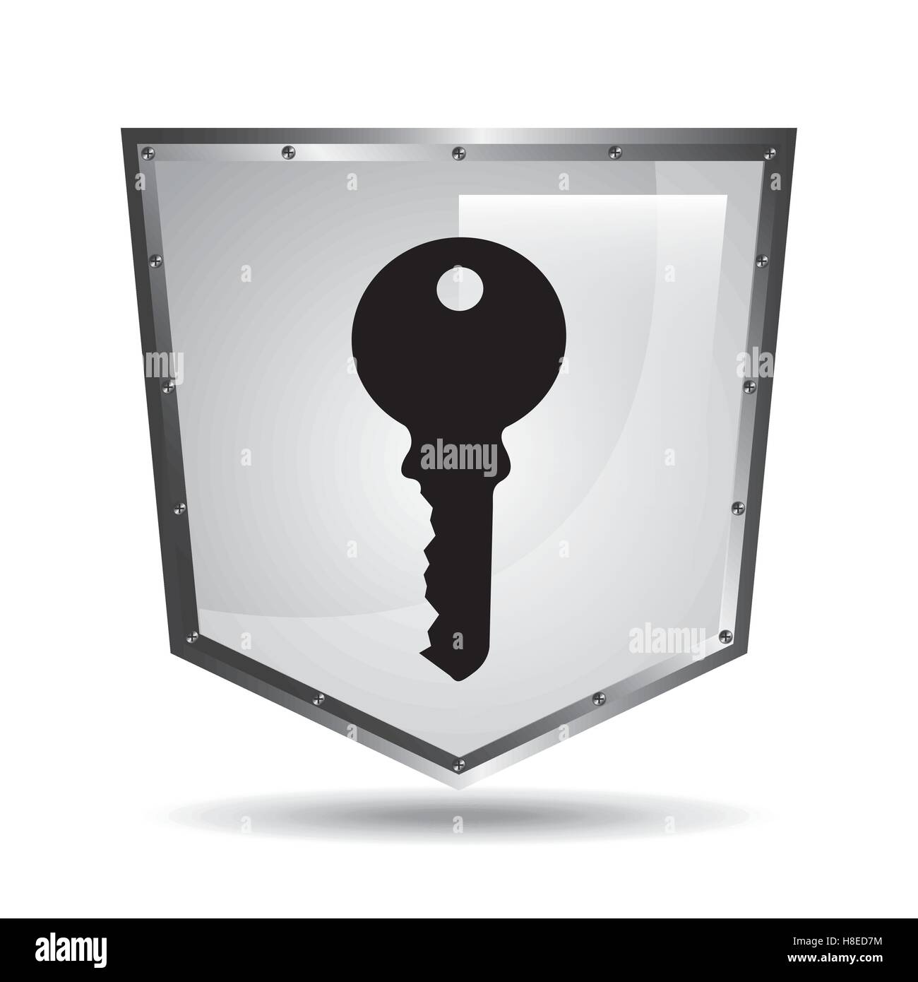 symbol key safety shield steel icon vector illustration eps 10 Stock ...