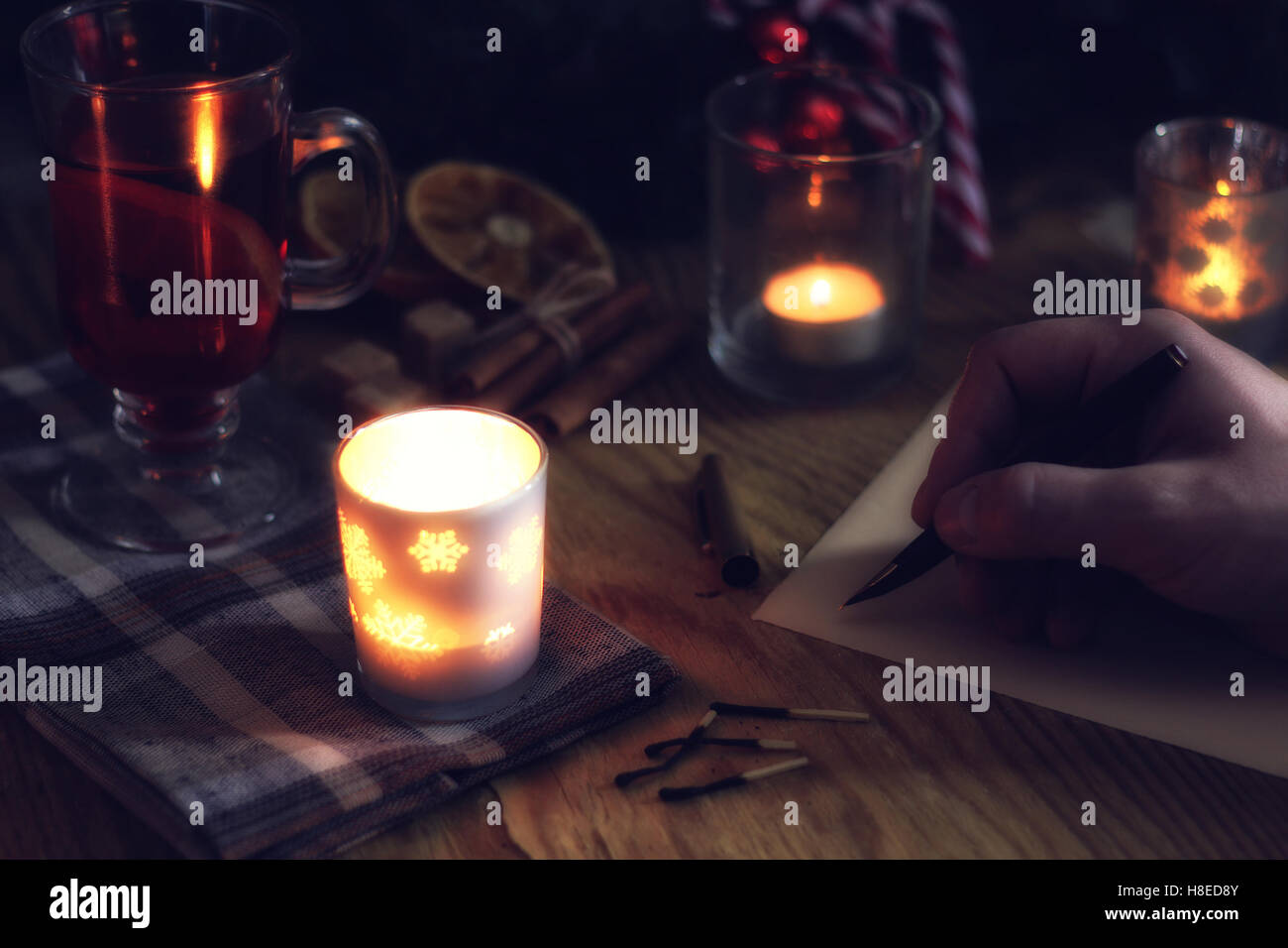hand write wish year Stock Photo - Alamy