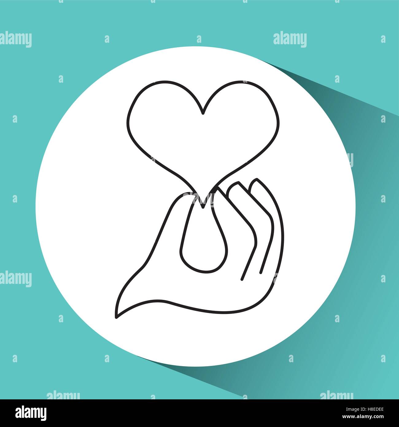 heart love hand holding graphic vector illustration eps 10 Stock Vector ...