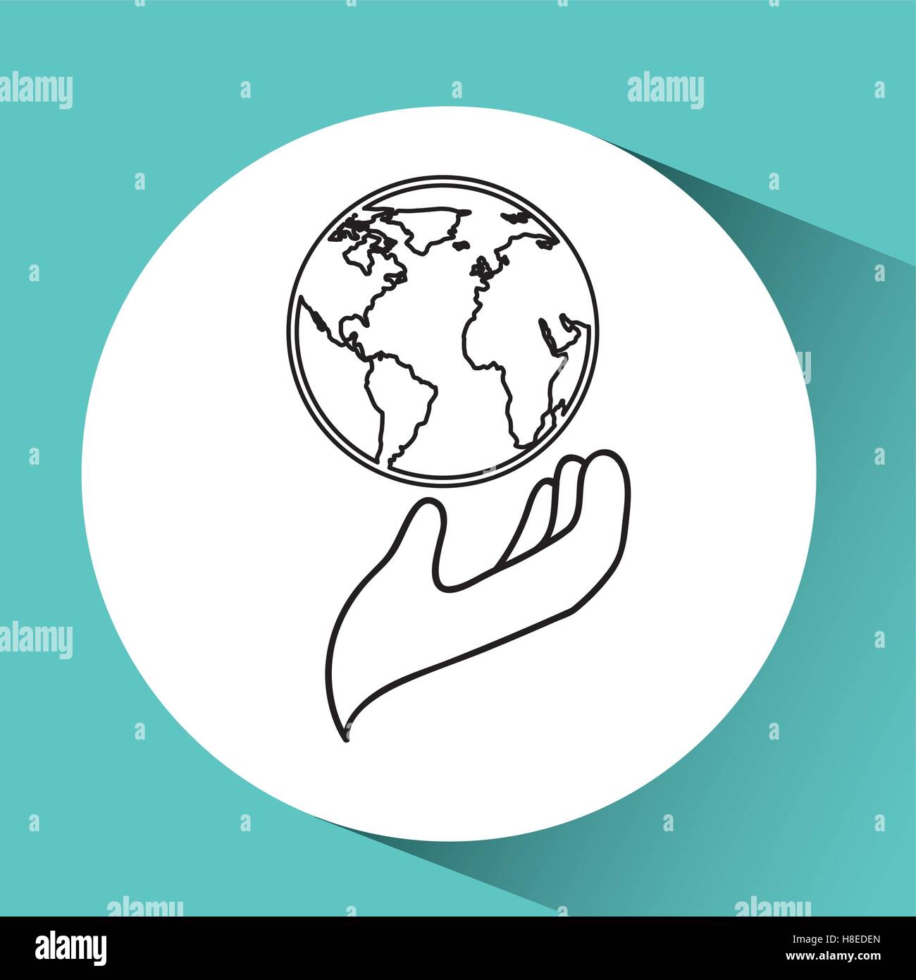 hands hold globe environment earth icon vector illustration eps 10 ...