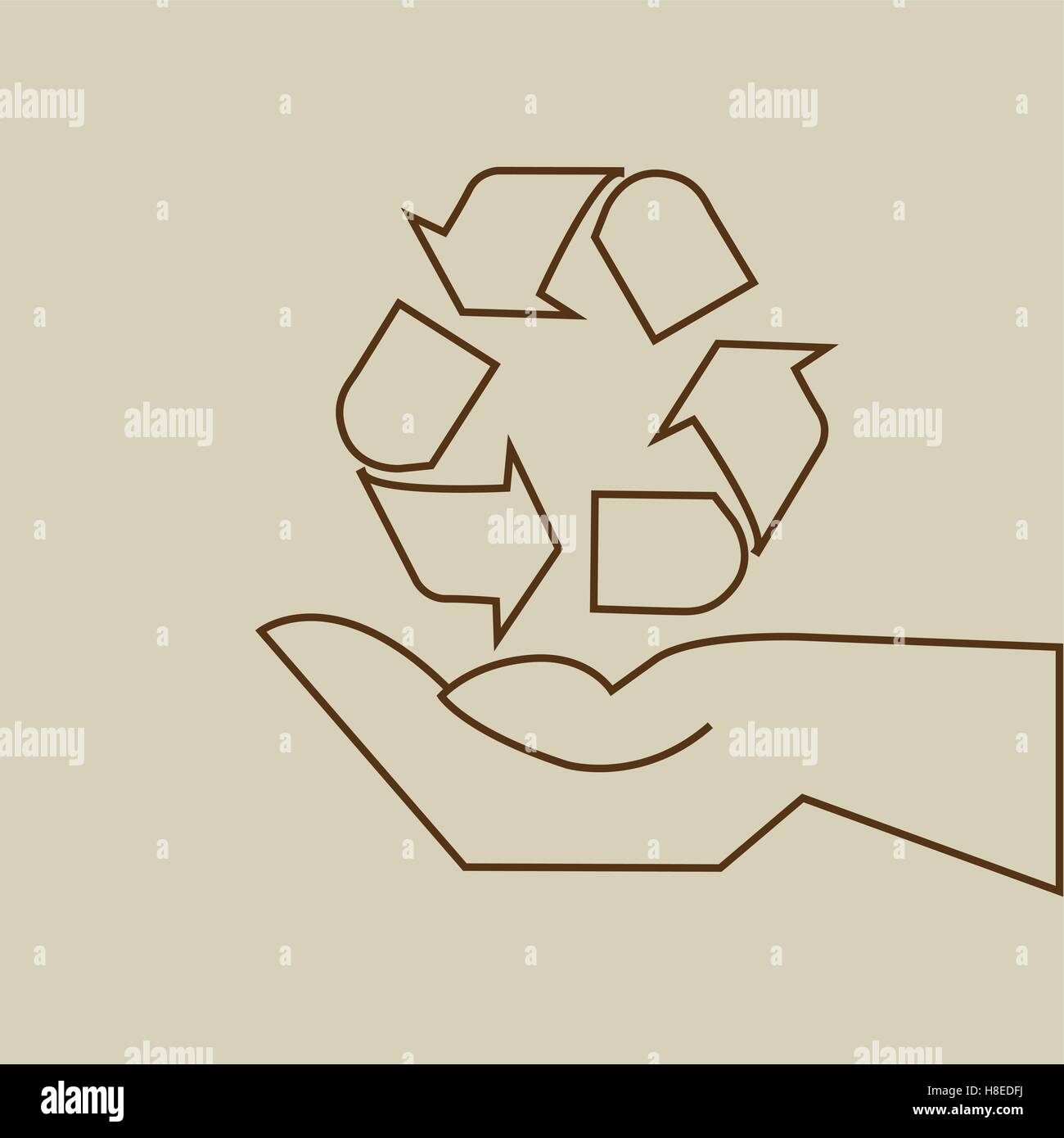 recycle symbol hands holding design icon vector illustration eps 10 ...