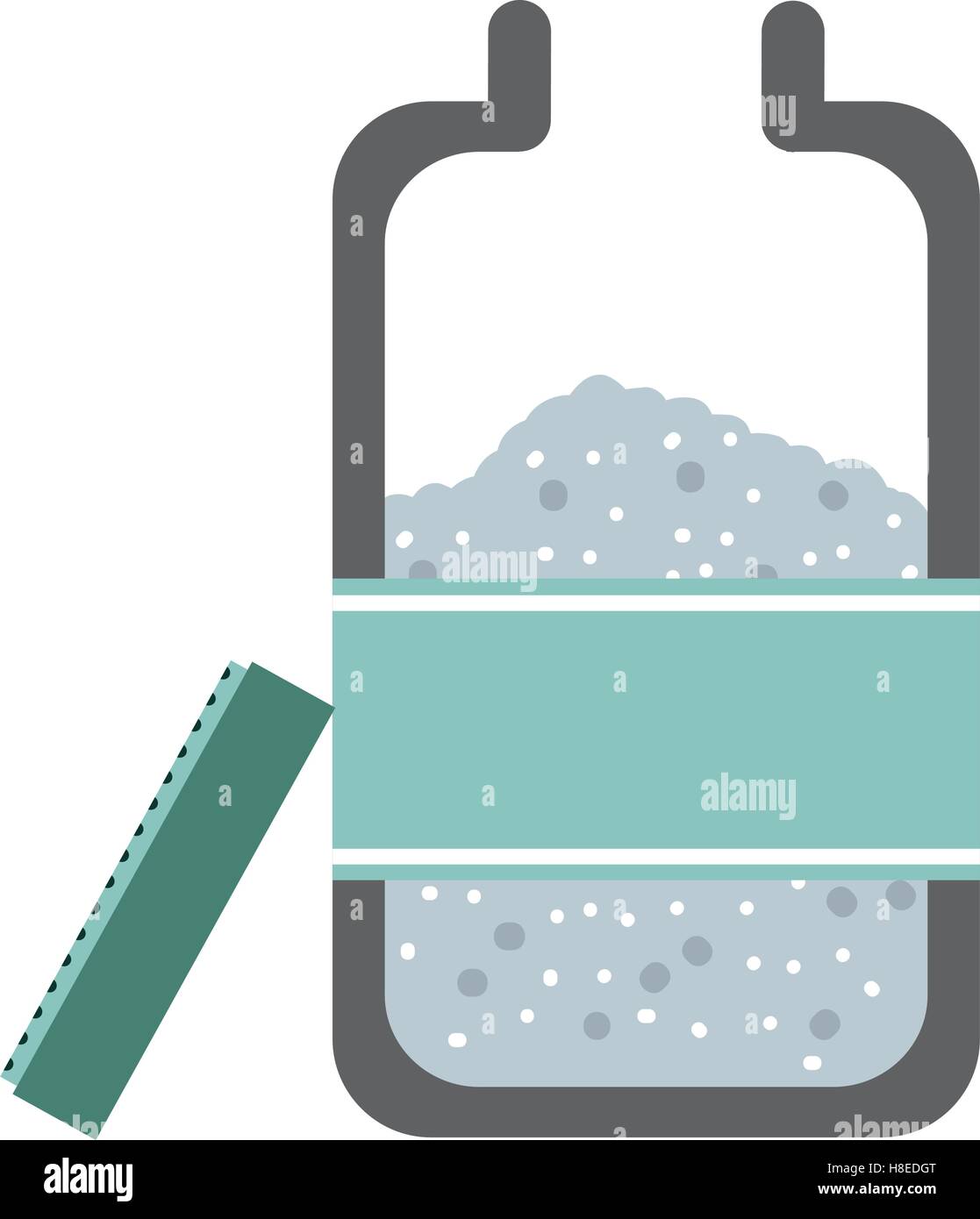 salt bottle cotainer over white background. kitchen utensils design ...