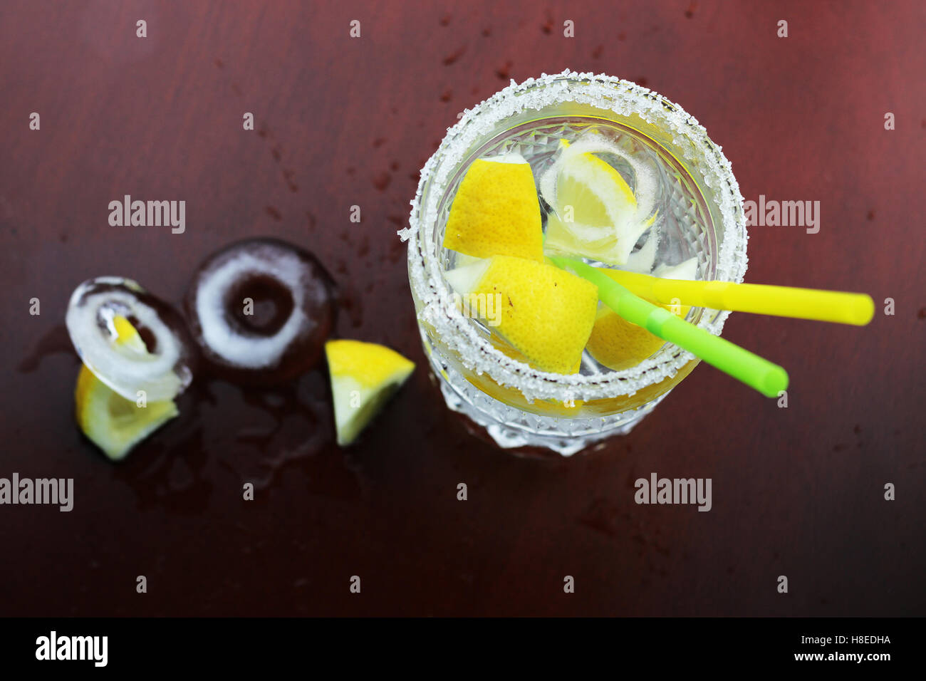 glass ice lemon Stock Photo - Alamy